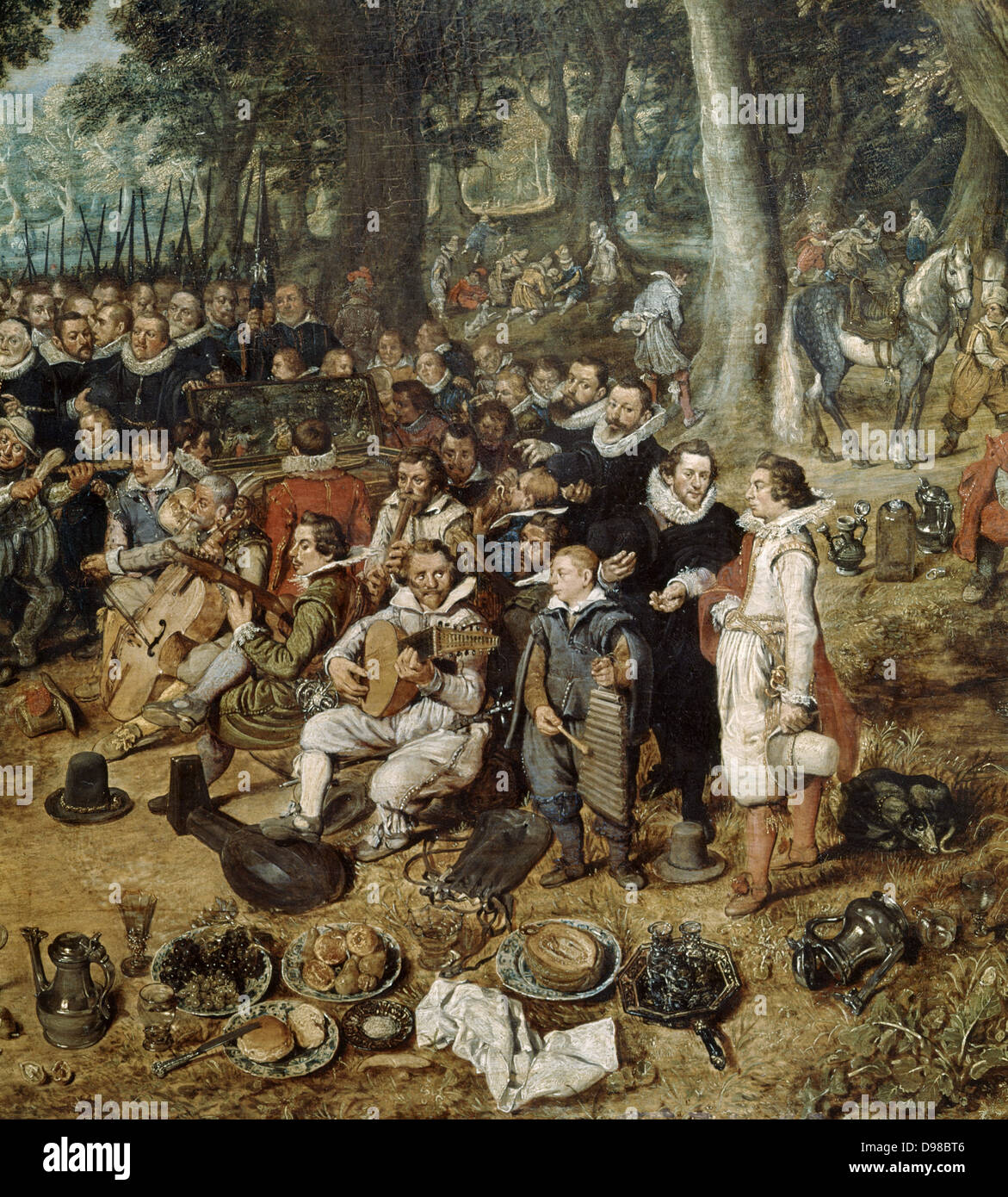 Celebration of the Truce of 1609' (detail). Band of musicians. In 1609 ...
