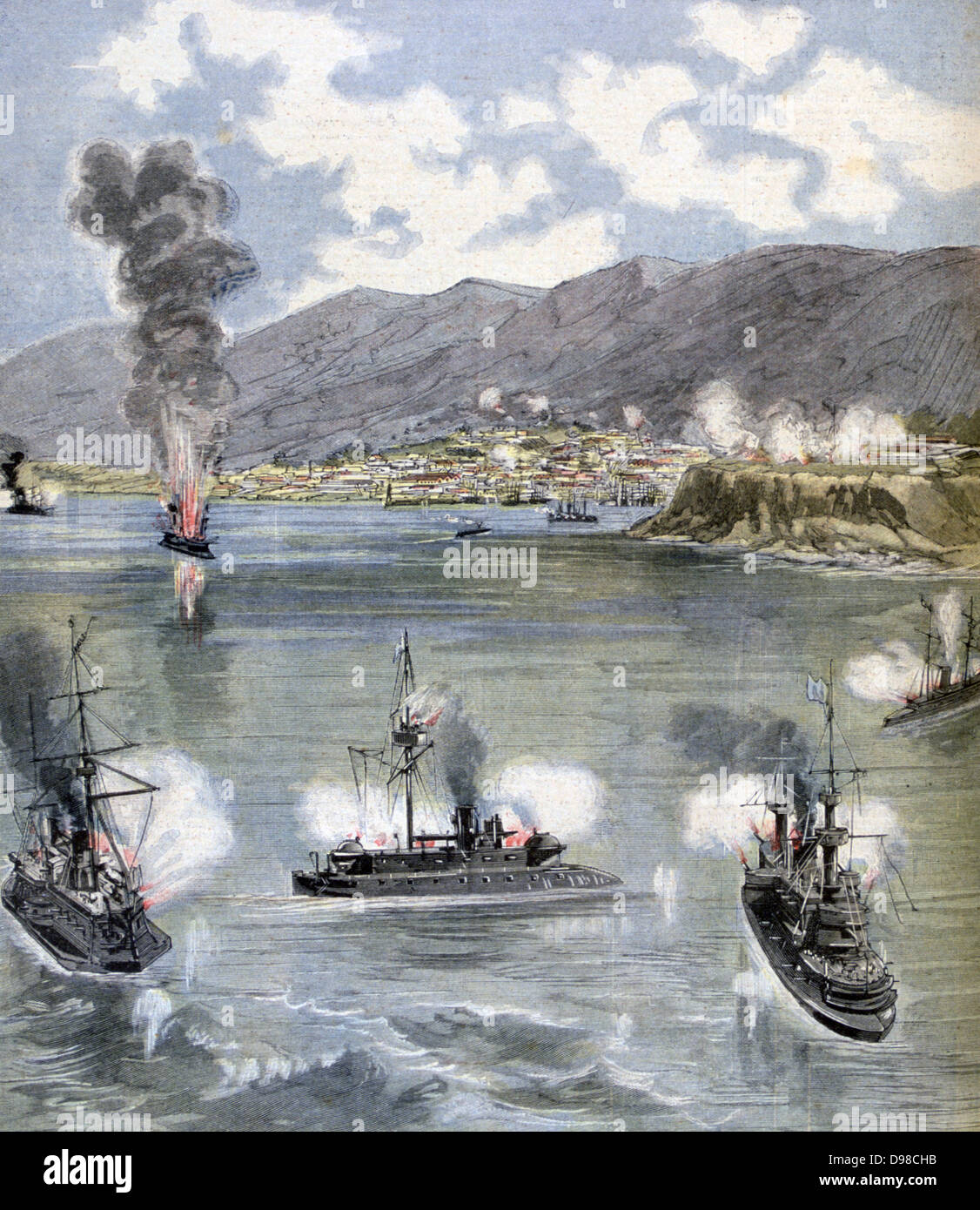 Civil war in Chile, 16 January-18 September 1891. Attack on Valparaiso ...
