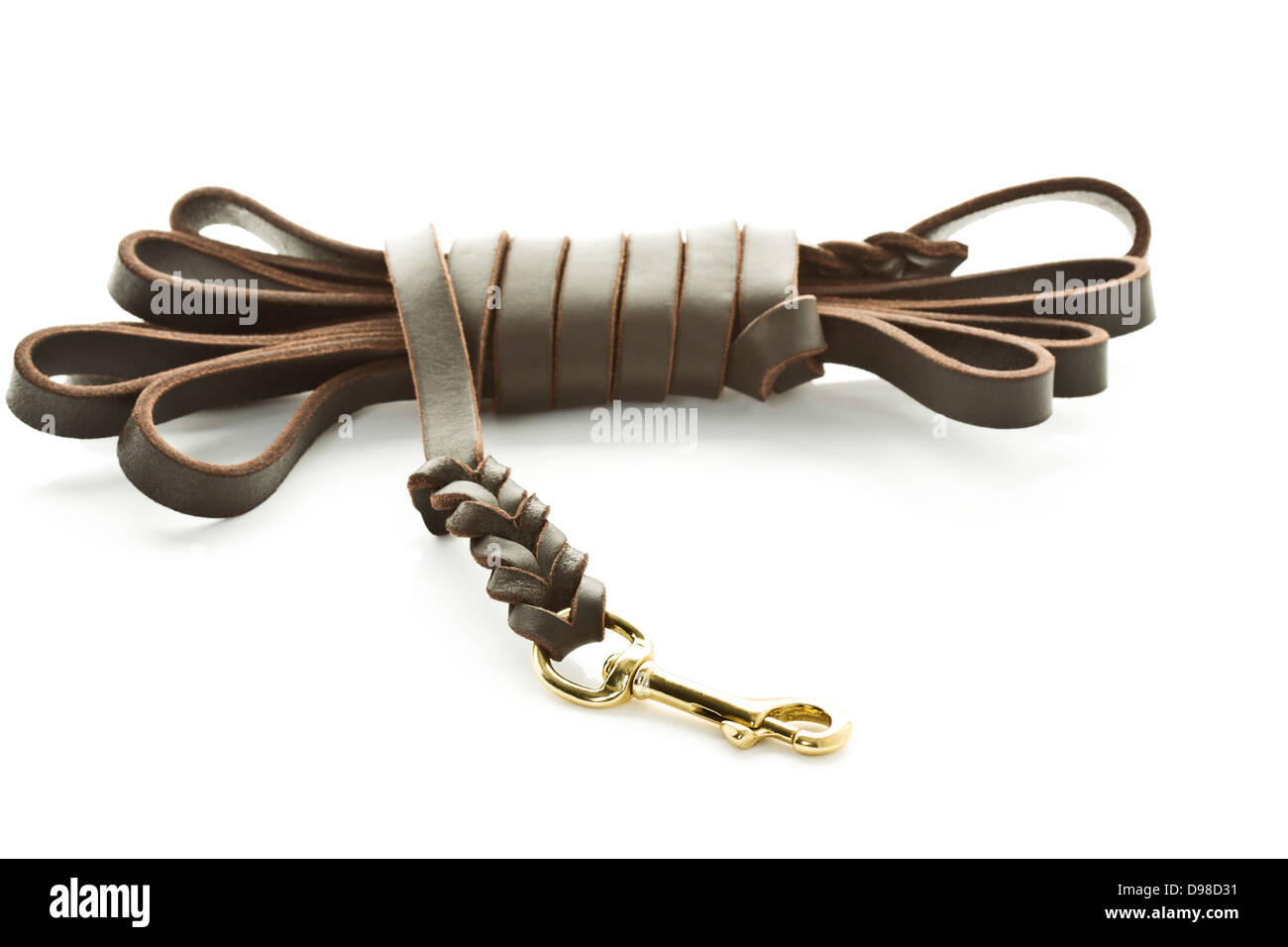 Dog lead on white background, close up Stock Photo - Alamy