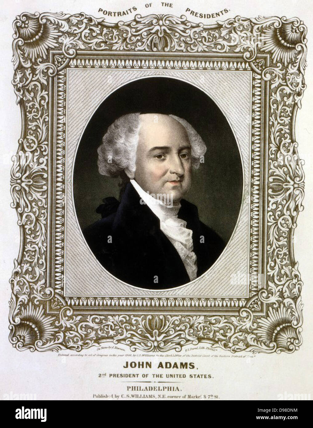 John Adams (1735-1826) American politician and Second President of the ...