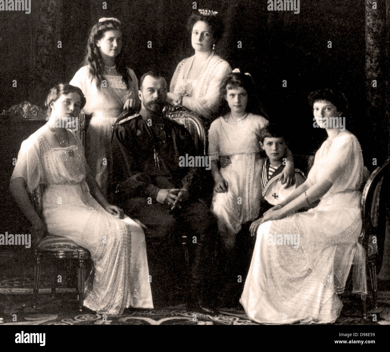 The Russian royal family, 1914. Nicholas II and the Tsarina with thier ...
