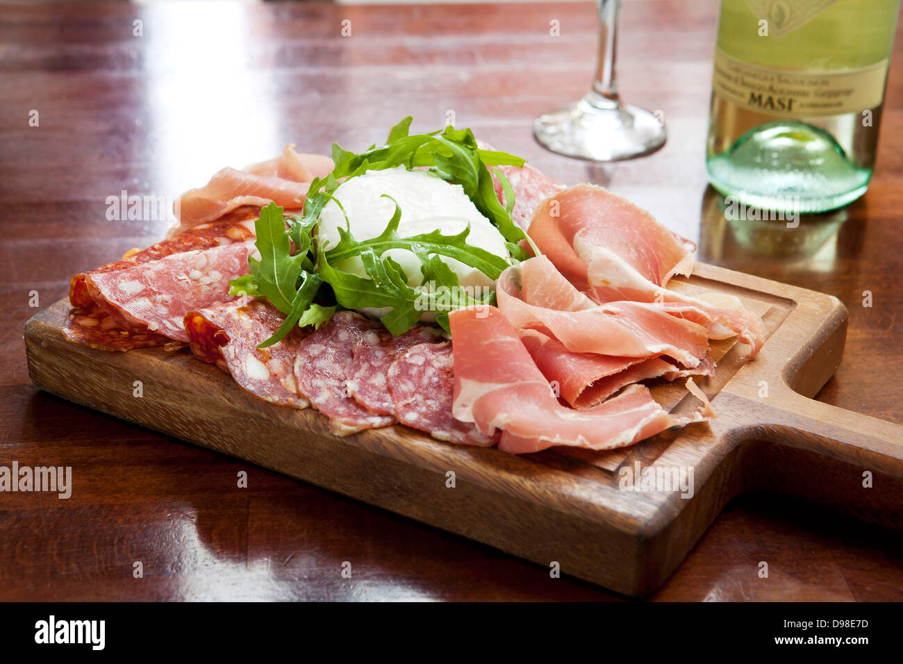Selection Of Cured Meats And Cheese Stock Photo - Alamy