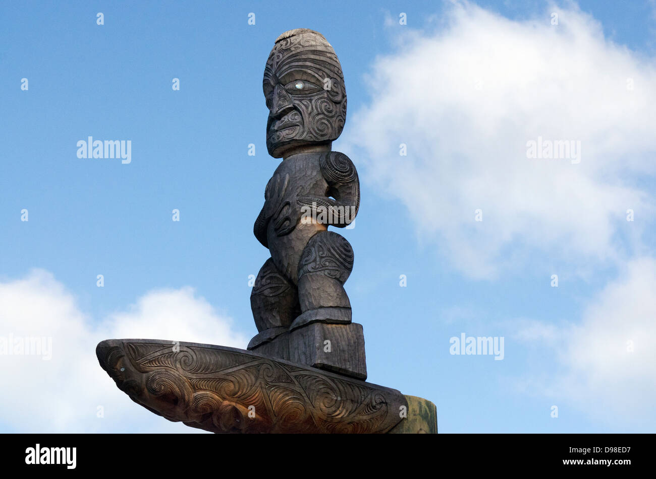Wood Carved Figure Maori Male High Resolution Stock Photography and ...