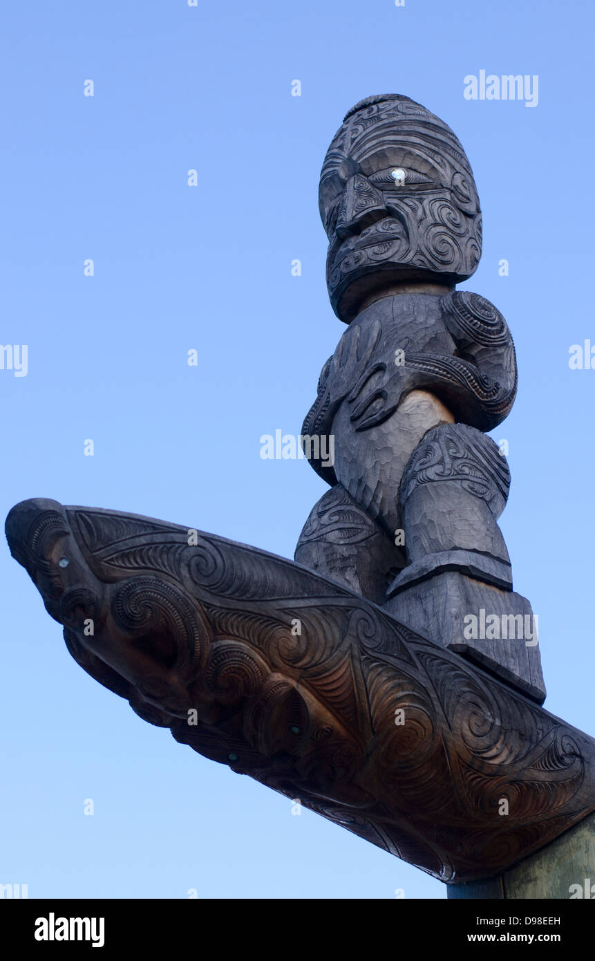 Wood Carved Figure Maori Male High Resolution Stock Photography and ...
