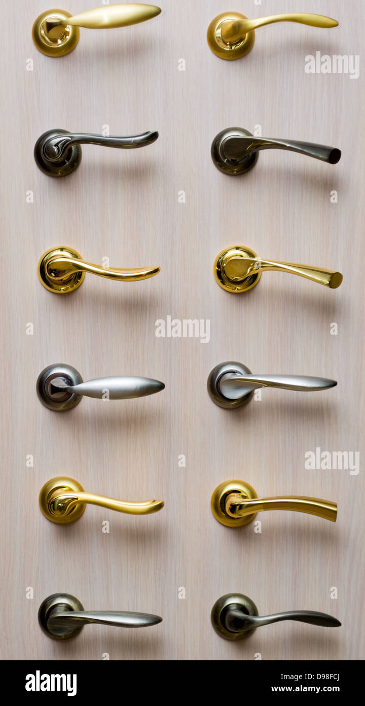 Set metal handles Stock Photo - Alamy