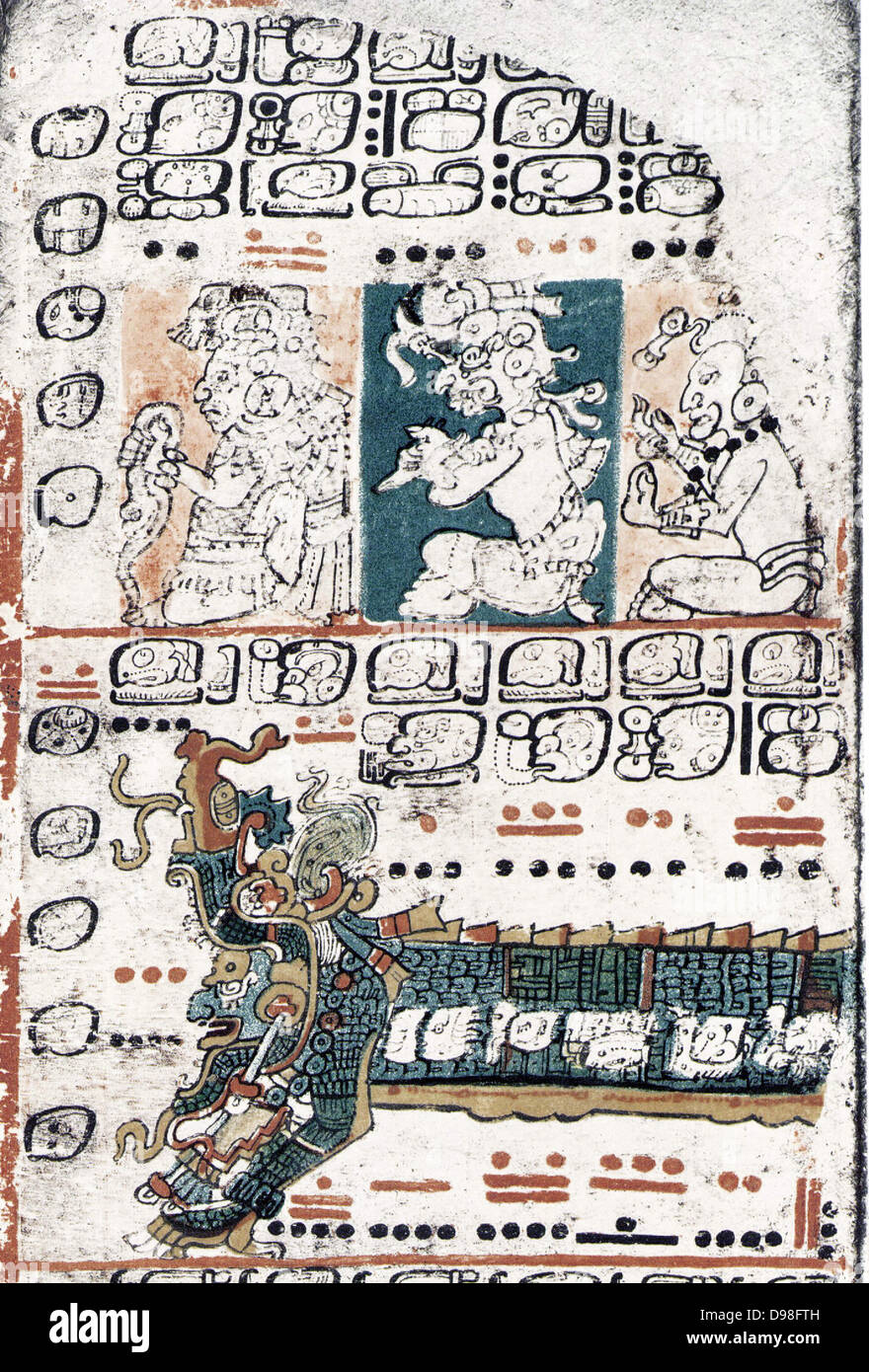 The Dresden Codex (Codex Dresdensis) Pre-Columbian Mayan book of the ...