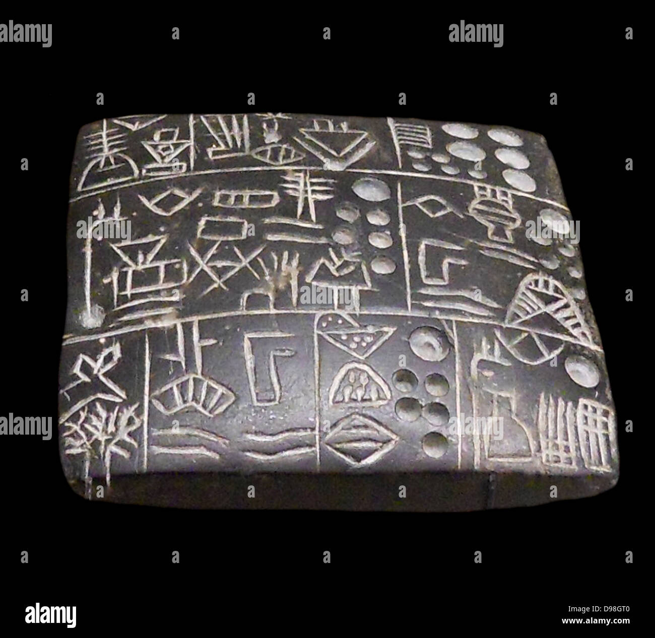 Administrative seal in the form of cuneiform clay tablets. From ...