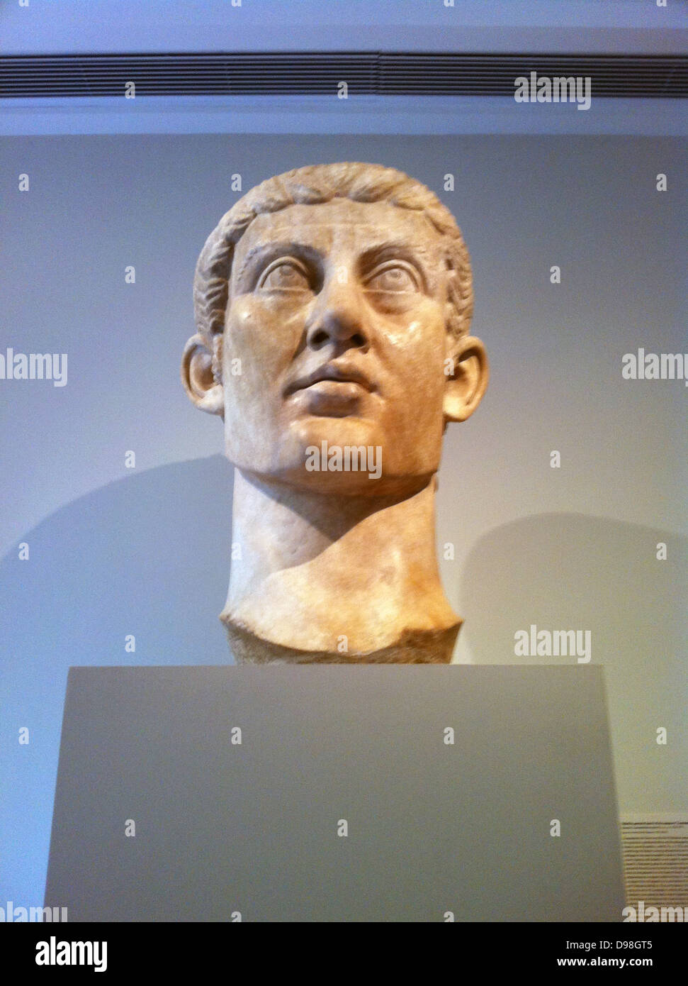 Marble portrait head of the Emperor Constantine I. Roman ca. A.D. 325 ...