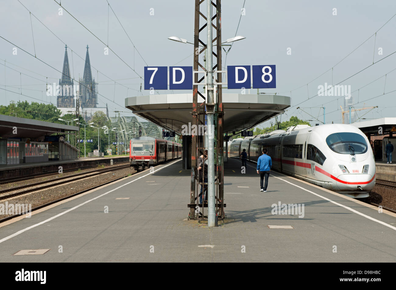 Cologne Messe Deutz railway station Germany Stock Photo - Alamy