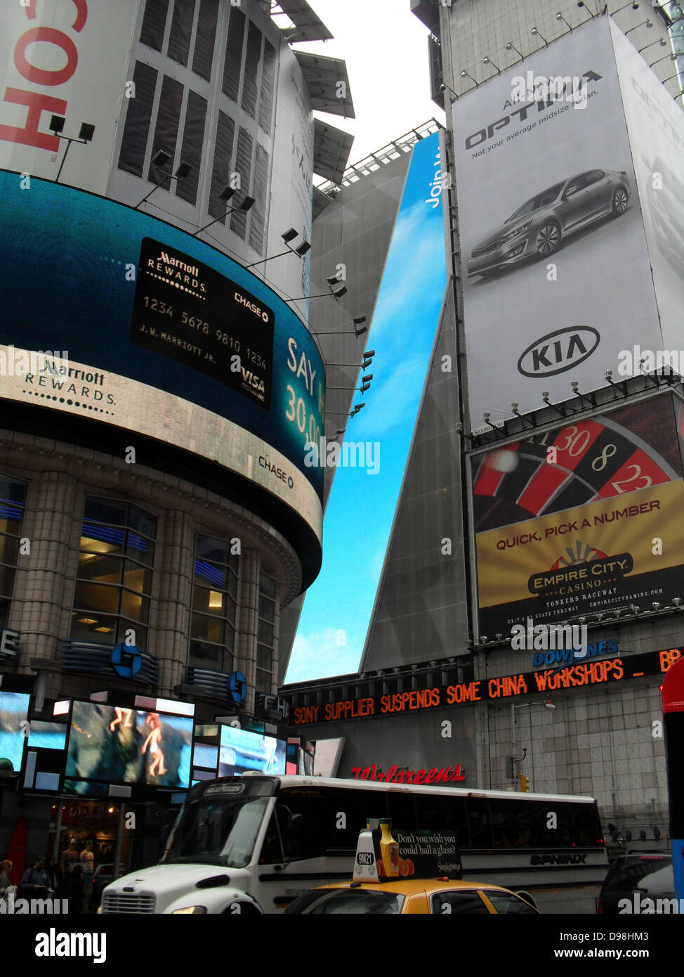 Times Square with Neon and other large displays, New York City 2011 ...