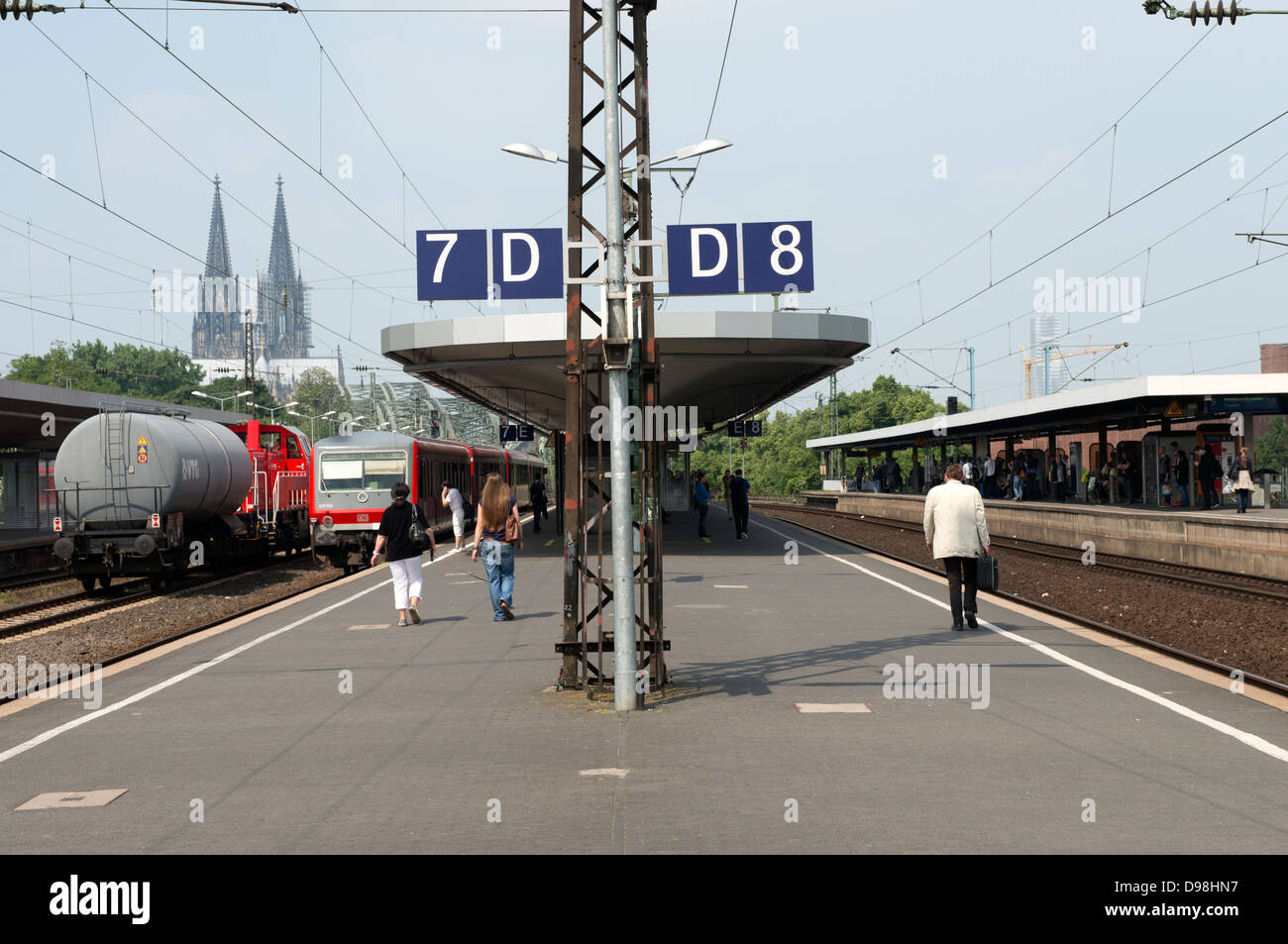 Cologne Messe Deutz railway station Germany Stock Photo - Alamy