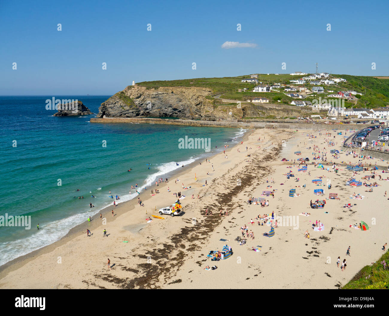 Beach lifeguard flags from above hi-res stock photography and images ...