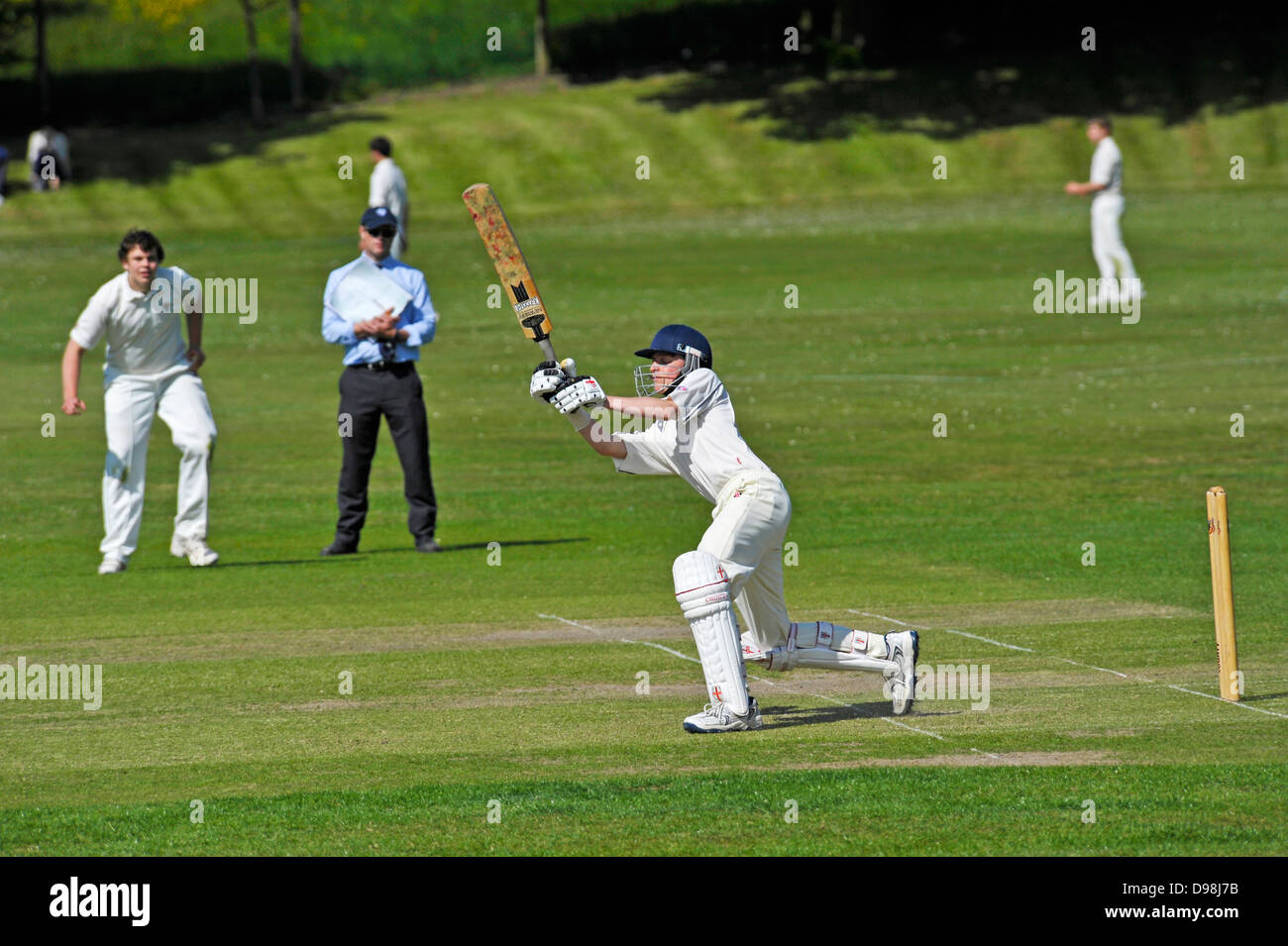 Cricket bat ball stumps hi-res stock photography and images - Alamy
