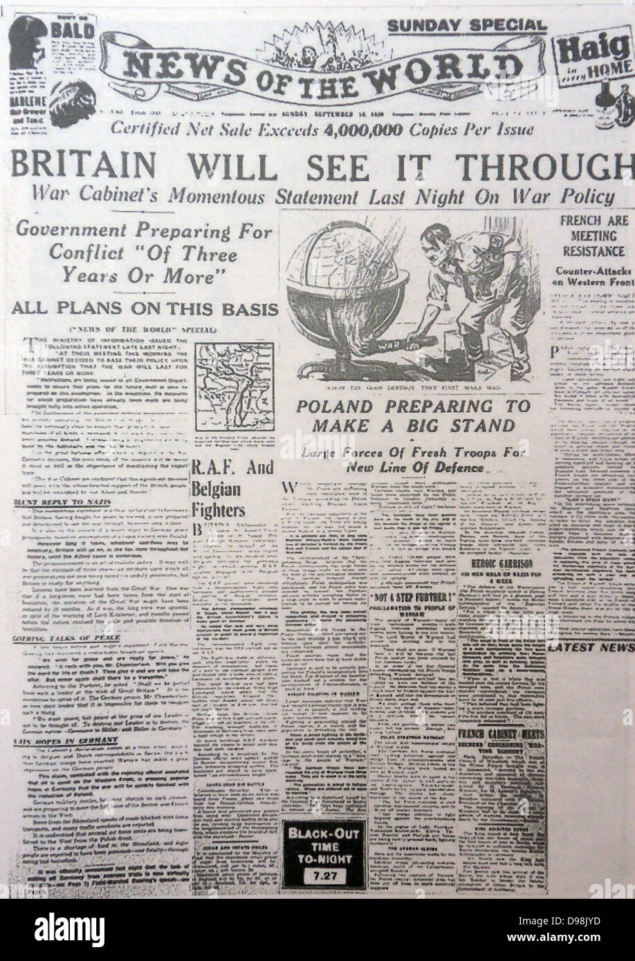 World war ii newspaper hi-res stock photography and images - Alamy