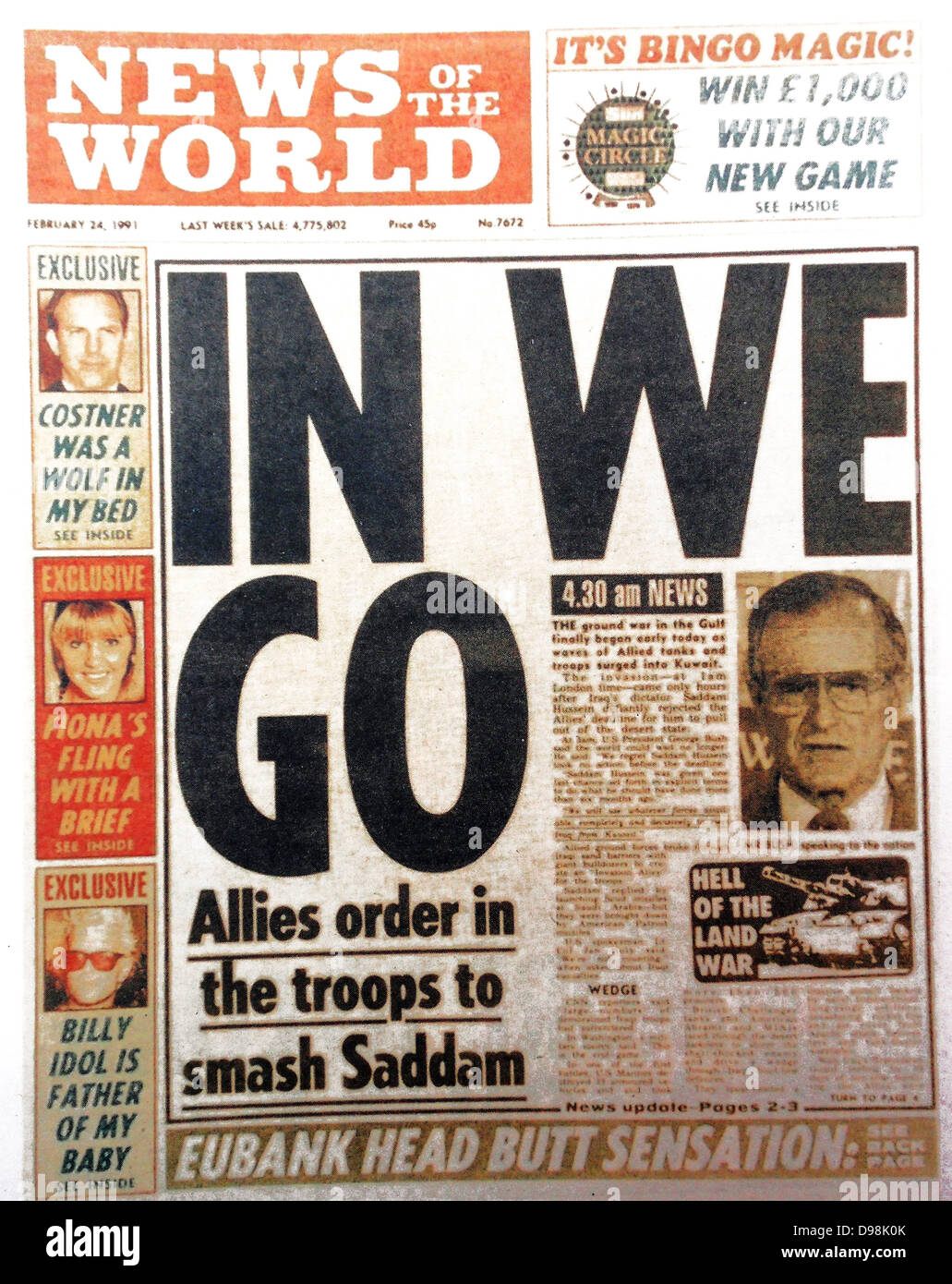 The 'News of the World' Newspaper 10th July 2011. The commemorative ...
