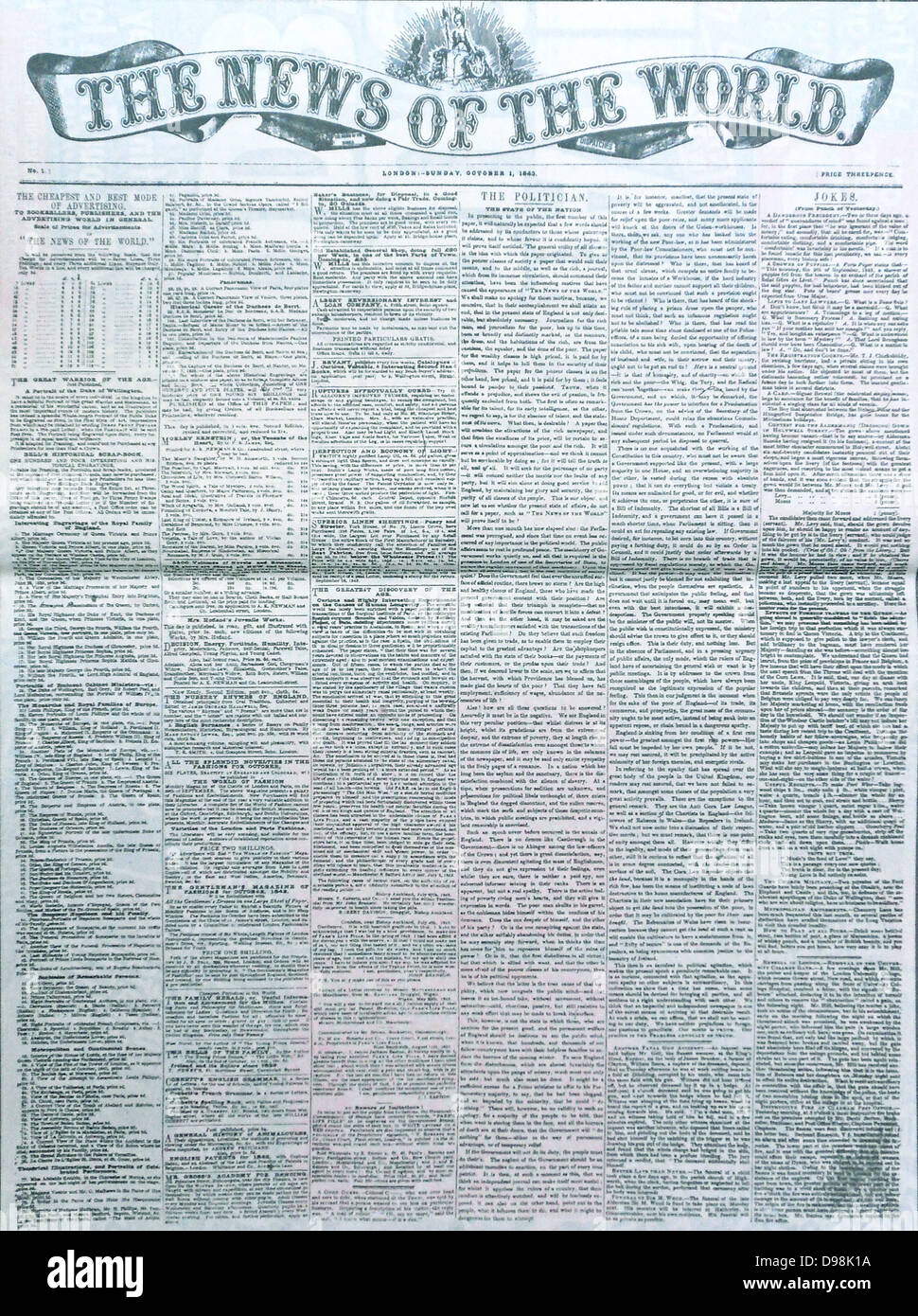 News of the world final edition hi-res stock photography and images - Alamy