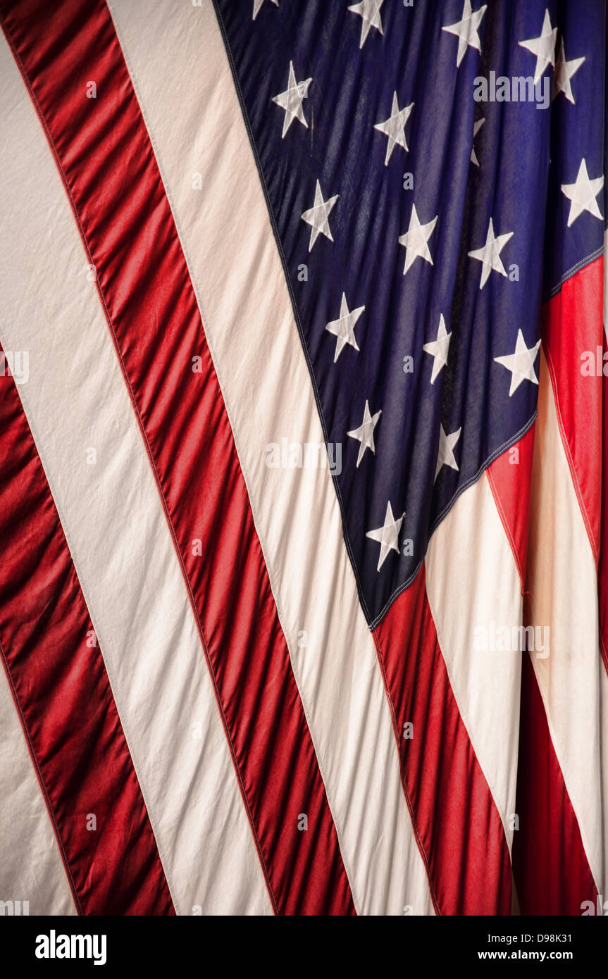 American flag showing it colors Stock Photo - Alamy