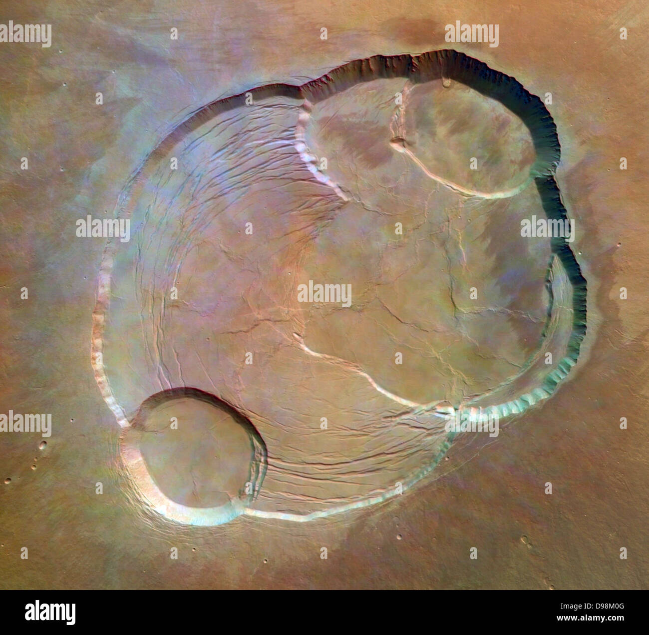At the Summit of Olympus Mons, Volcanic crater on the surface of Mars ...