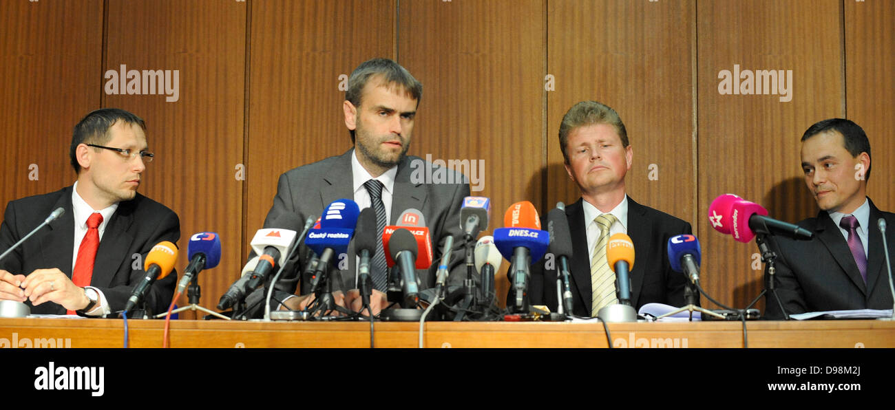From the right: Pavel Komar, Deputy Chief Prosecutor, Robert Slachta ...