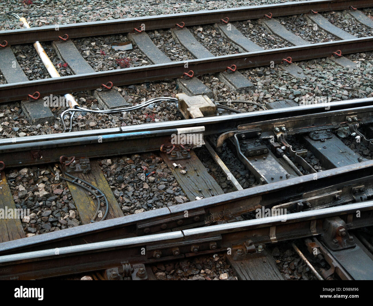 Railway track points hi-res stock photography and images - Alamy