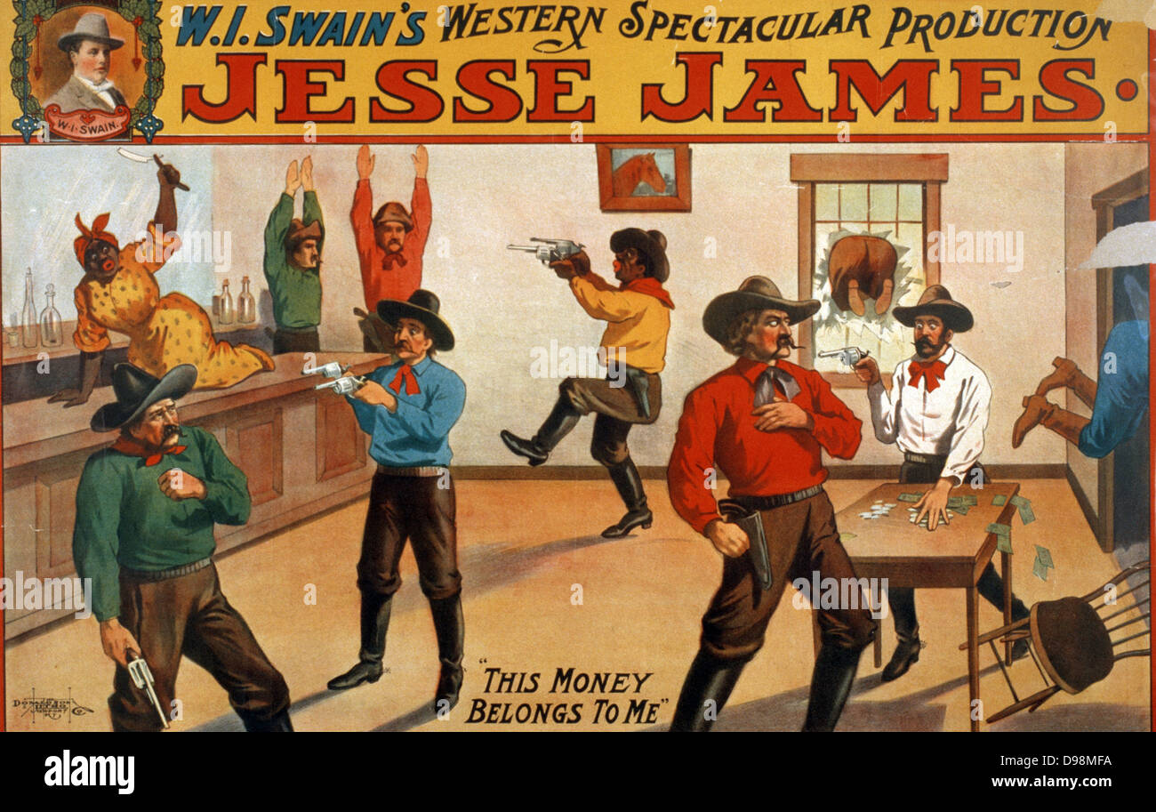 Jesse james 1880 poster lithograph hi-res stock photography and images ...