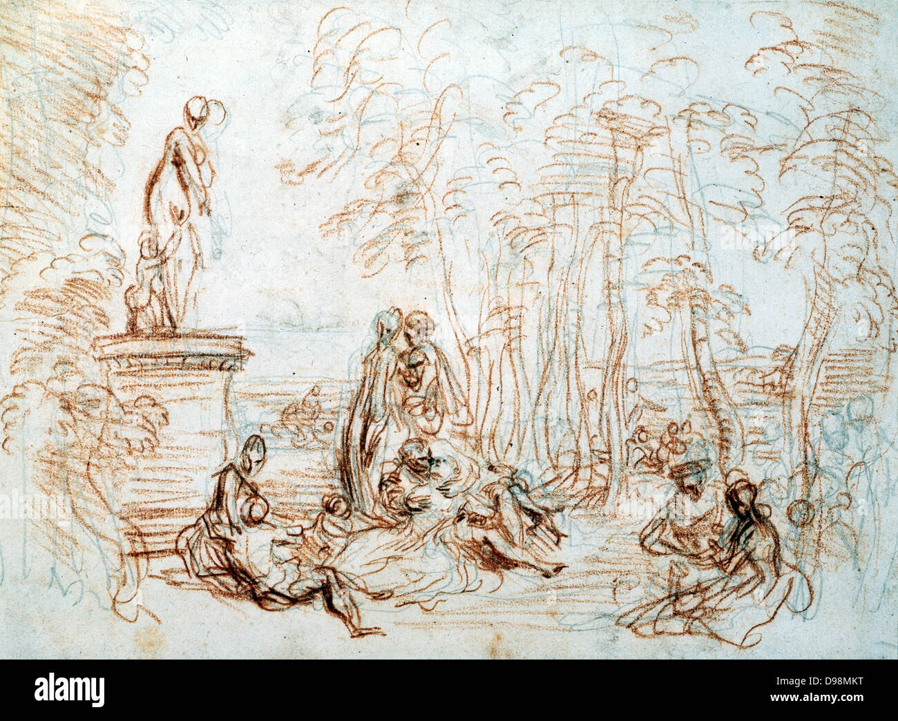 Study for 'The Pleasures of Love'. Jean-Antoine Watteau (1684-1721 ...