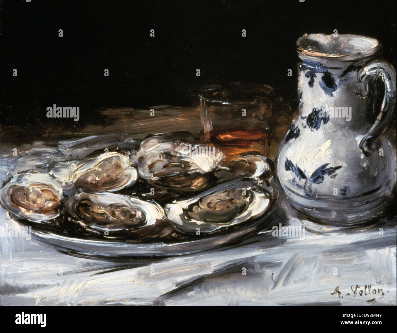 Still Life with Oysters'. Antoine Vollon (1833-1900) French Realist ...