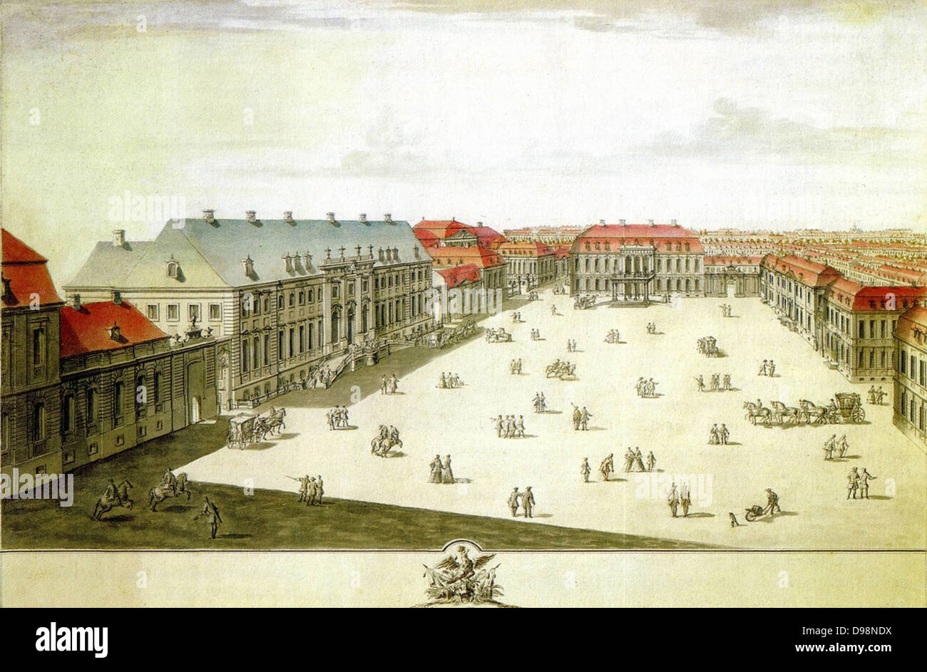 Wilhelmplatz, Berlin view of planned development looking north. Pen ...