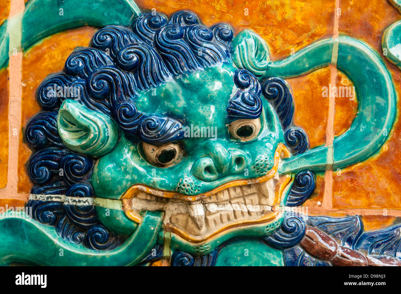 Green Colored Chinese Oriental dragon God Stock Photo - Alamy