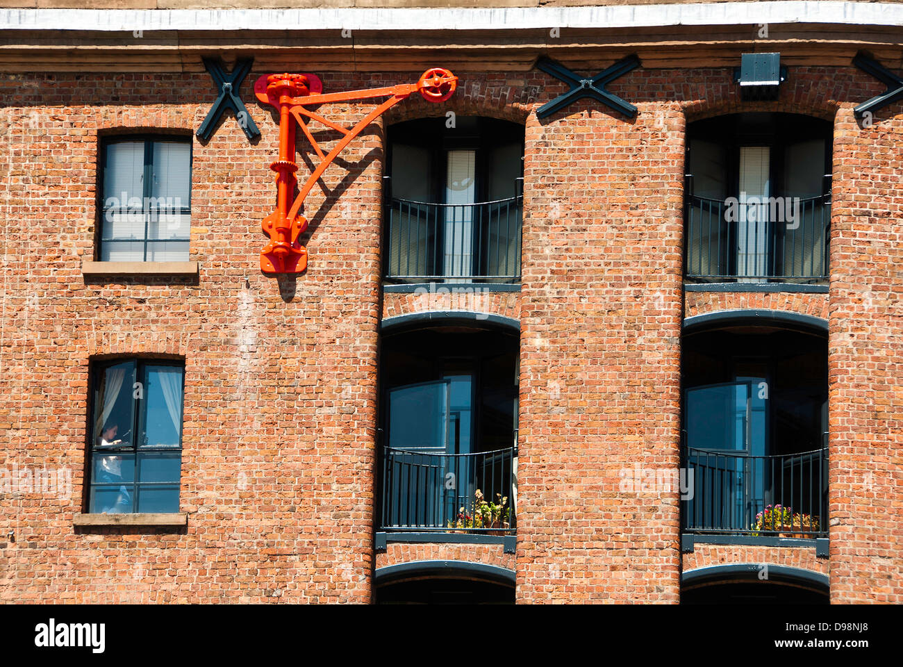 Former warehouse converted into modern apartments Stock Photo - Alamy