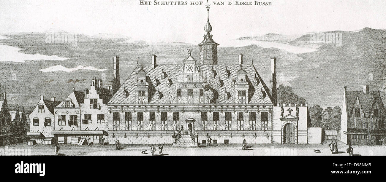 Dutch houses in the town of Middelburg, circa 1650 Stock Photo - Alamy