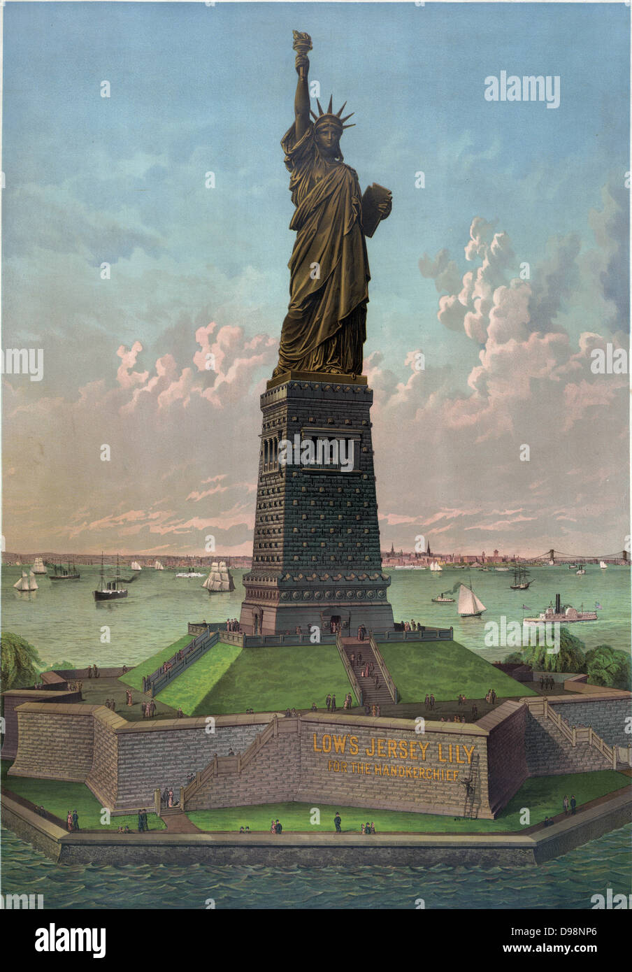 Liberty Enlightening the World: Statue of Liberty in New York Harbour ...