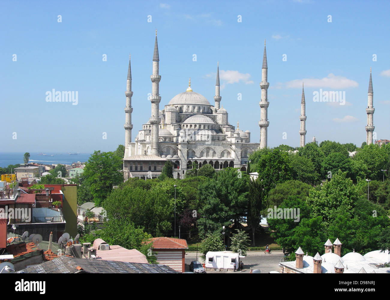 ISTANBUL, TURKEY. A view of Sultanahmet Camii (better known as the Blue ...