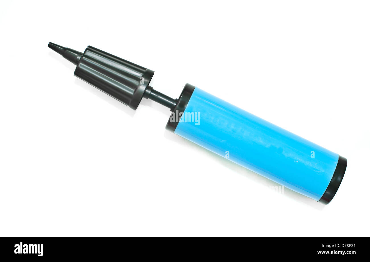The manual air pump isolated on white background Stock Photo - Alamy