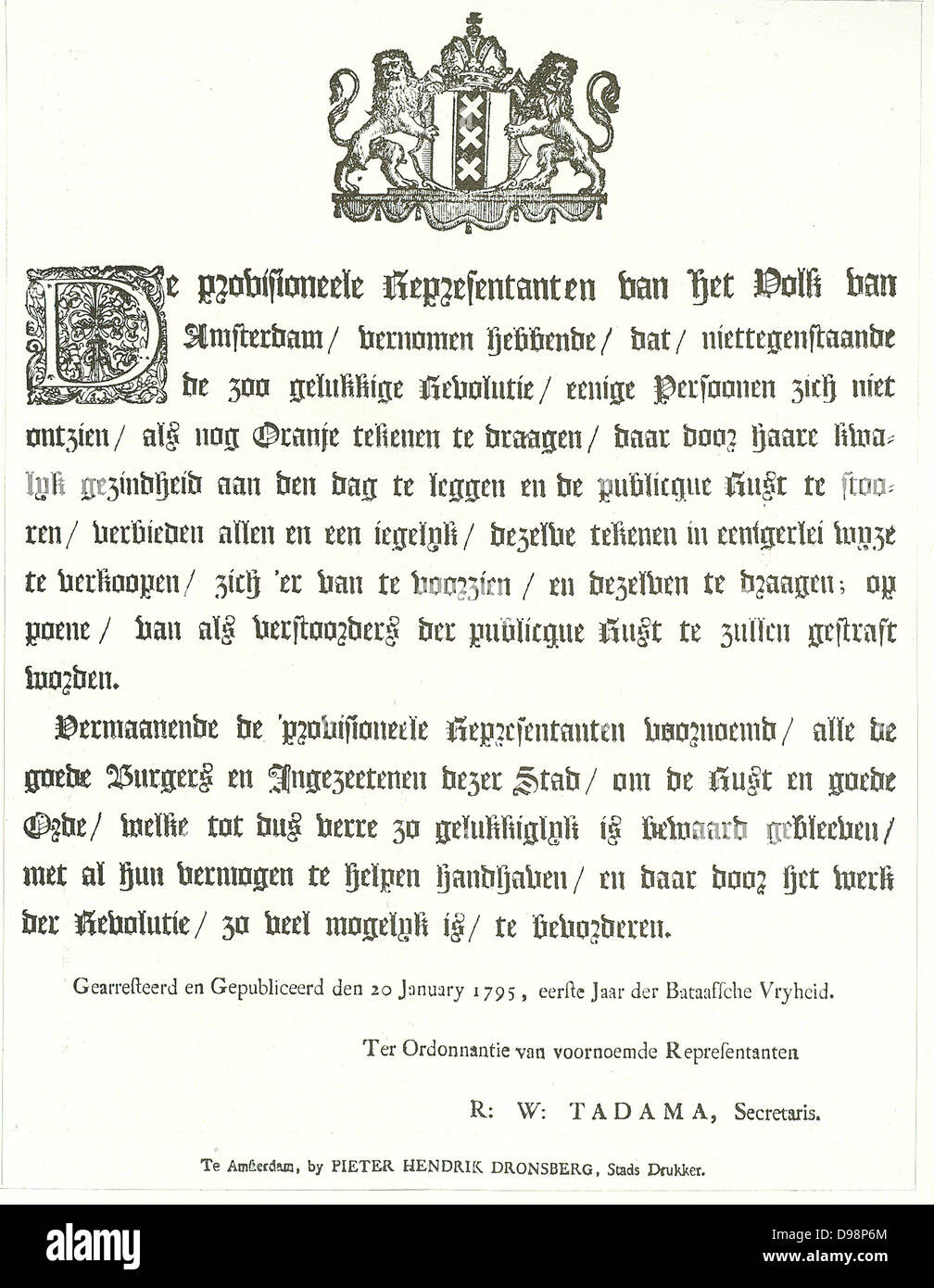 Proclamations of the provisional representation of the people of ...