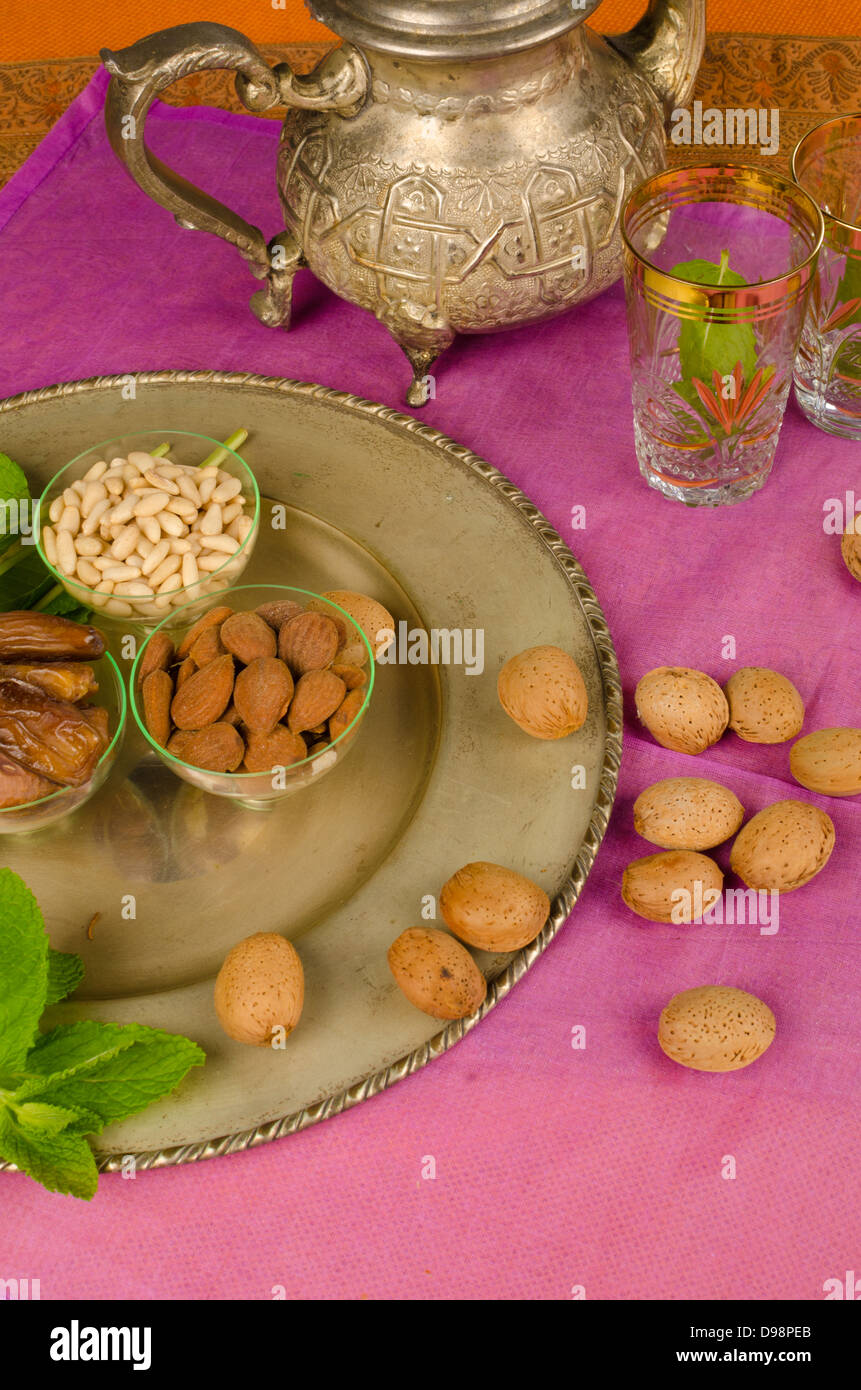 Still life with some classic Moroccan food ingredients Stock Photo - Alamy
