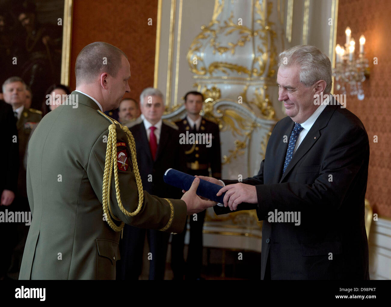 Milos Zeman (right) and Milan Kovanda in Prague, Czech Republic, May 5 ...