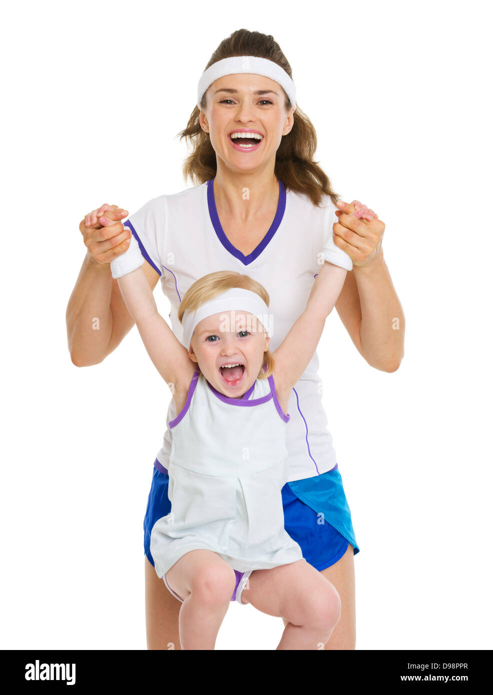 Portrait happy woman kid Cut Out Stock Images & Pictures - Alamy