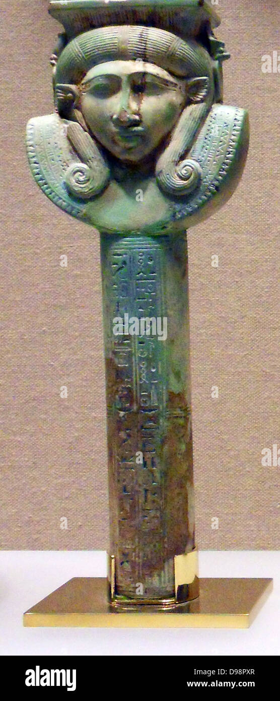 Faience arc sistrum late period 664 332 b c egypt hi-res stock ...