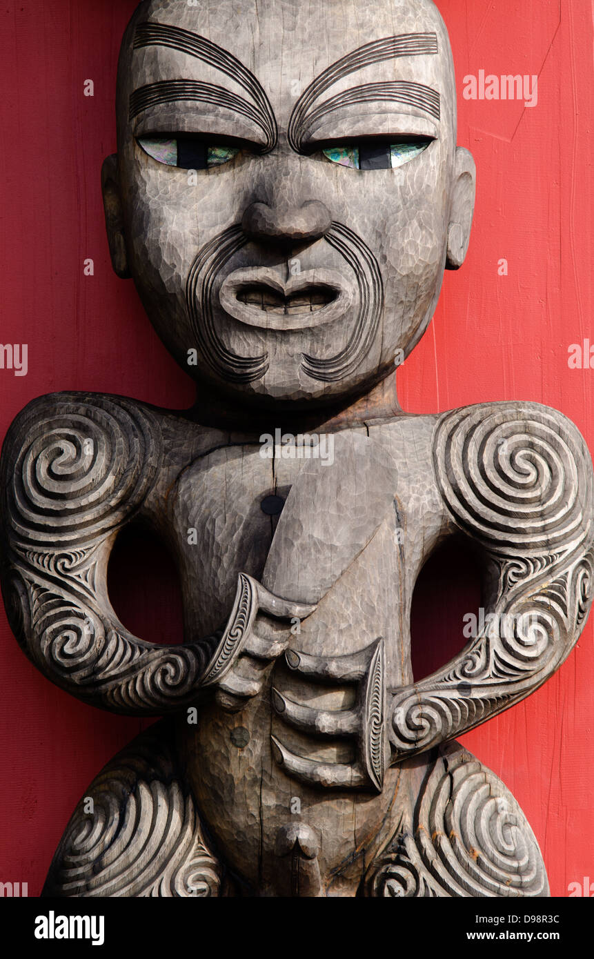 Wood Carved Figure Maori Male High Resolution Stock Photography and ...