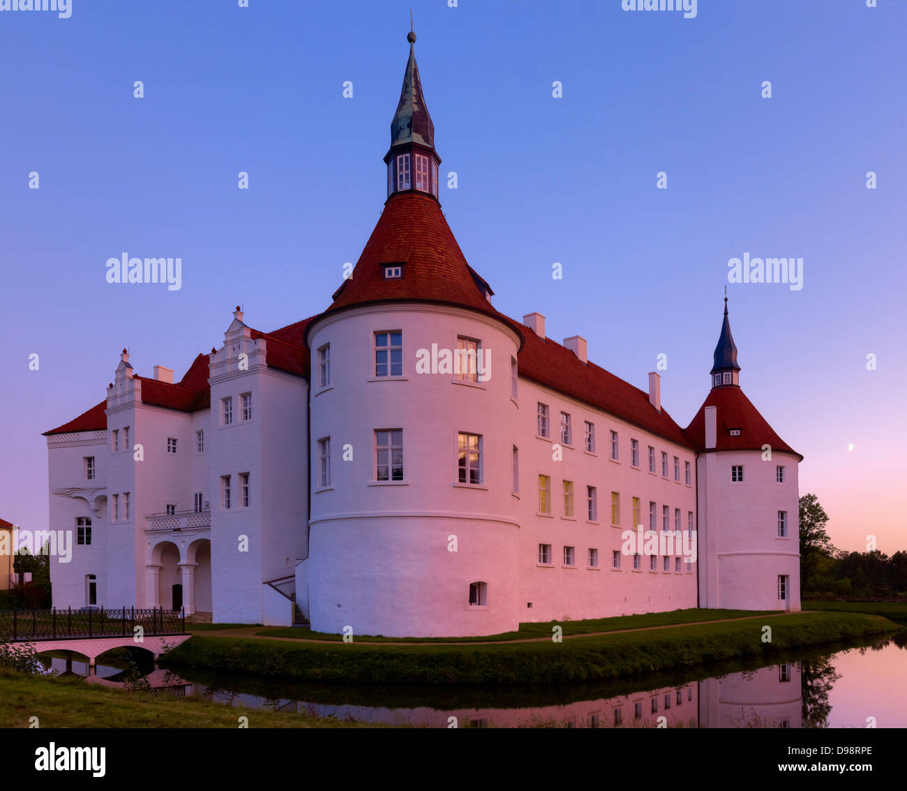Moated Castle in Fuerstlich Drehna district of Luckau, Brandenburg ...