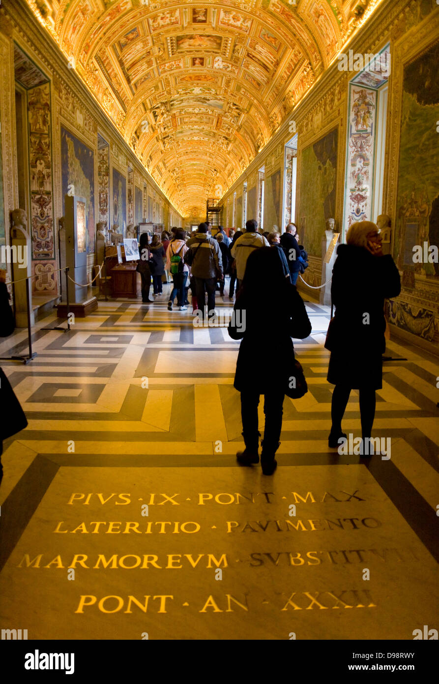 Gallery of Maps. Vatican Museums, Vatican City, Rome. Italy, Europe Stock Photo - Alamy