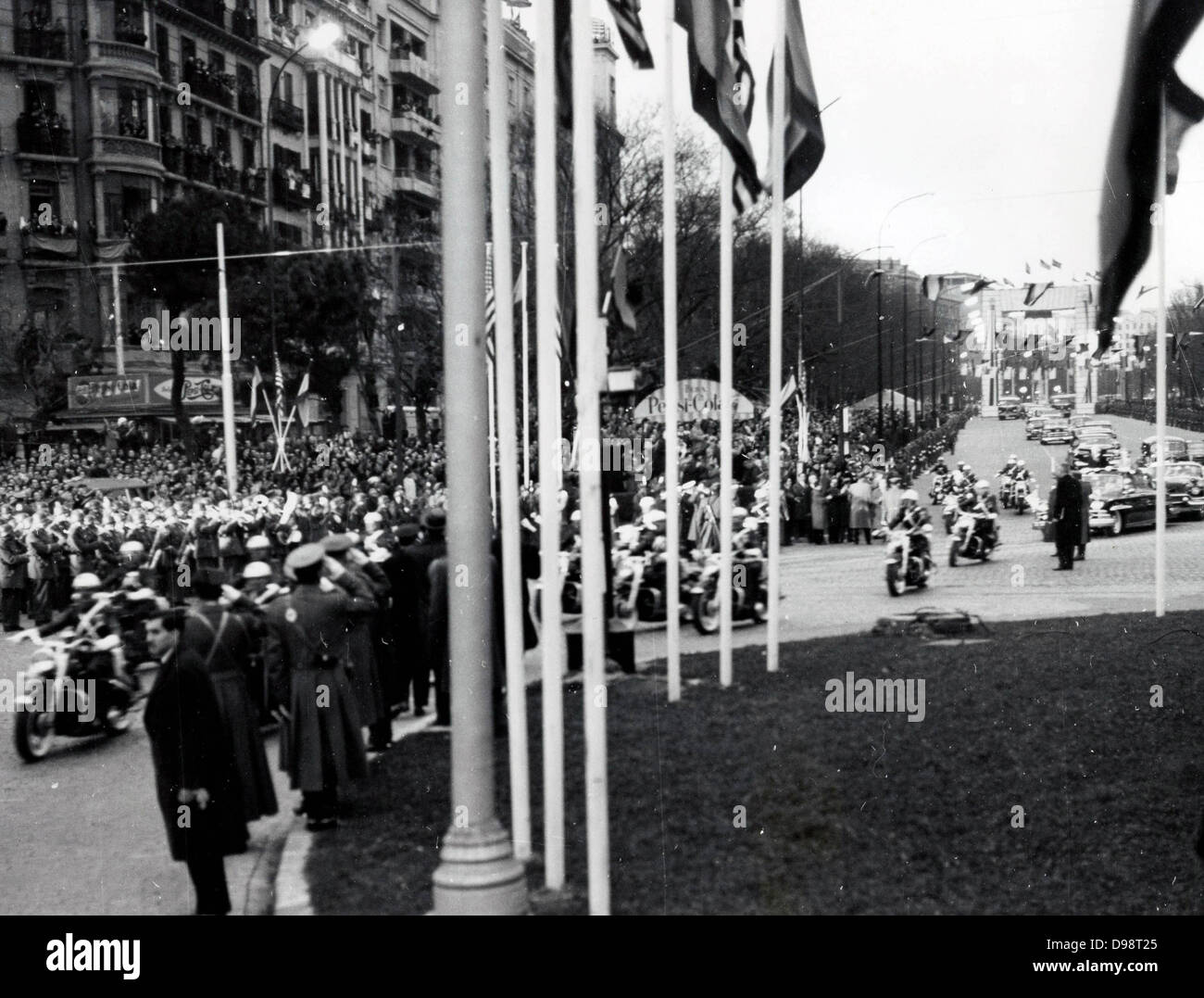 22 Dec 1959 Visit by President Eisenhower to Spain Stock Photo - Alamy