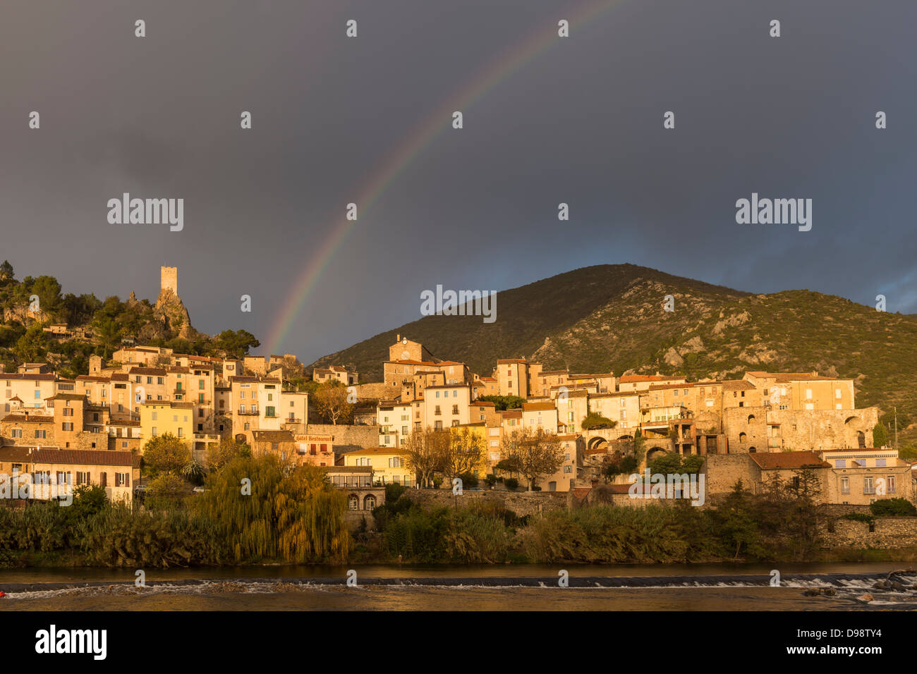 France herault roquebrun village orb hi-res stock photography and images - Alamy