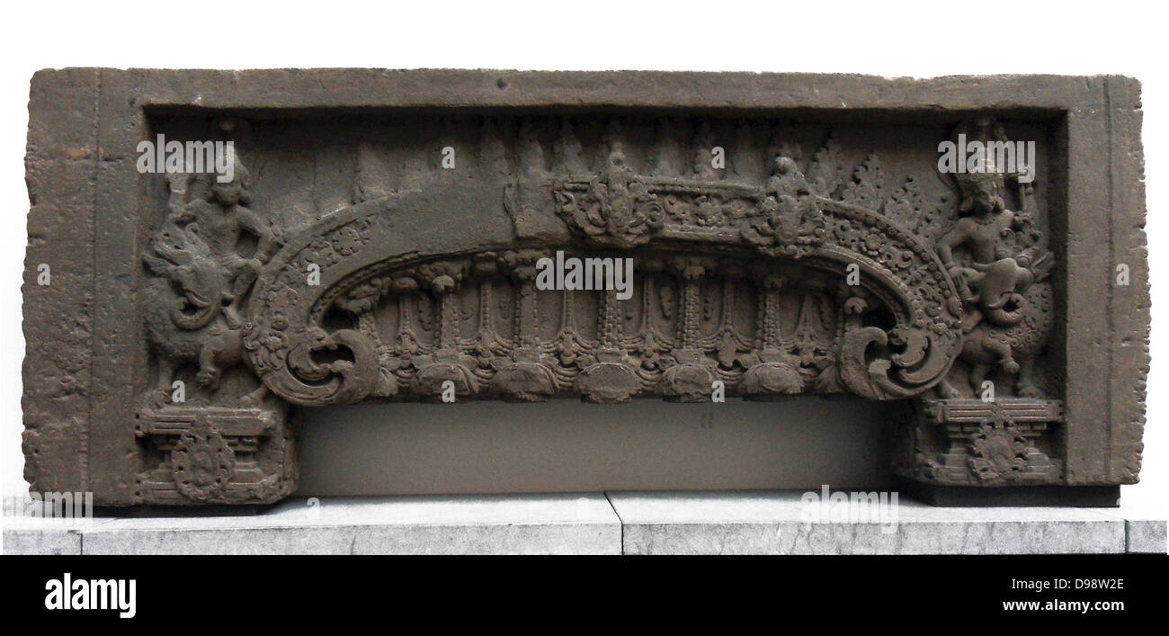 7th century lintel in the style of Prei Kmeng (650-700) sandstone ...