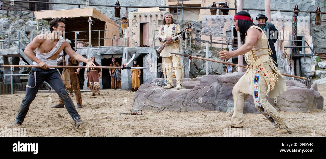 Actors Wayne Carpendale (l-R)as Old Shatterhand, Gojko Mitic as Intschu ...