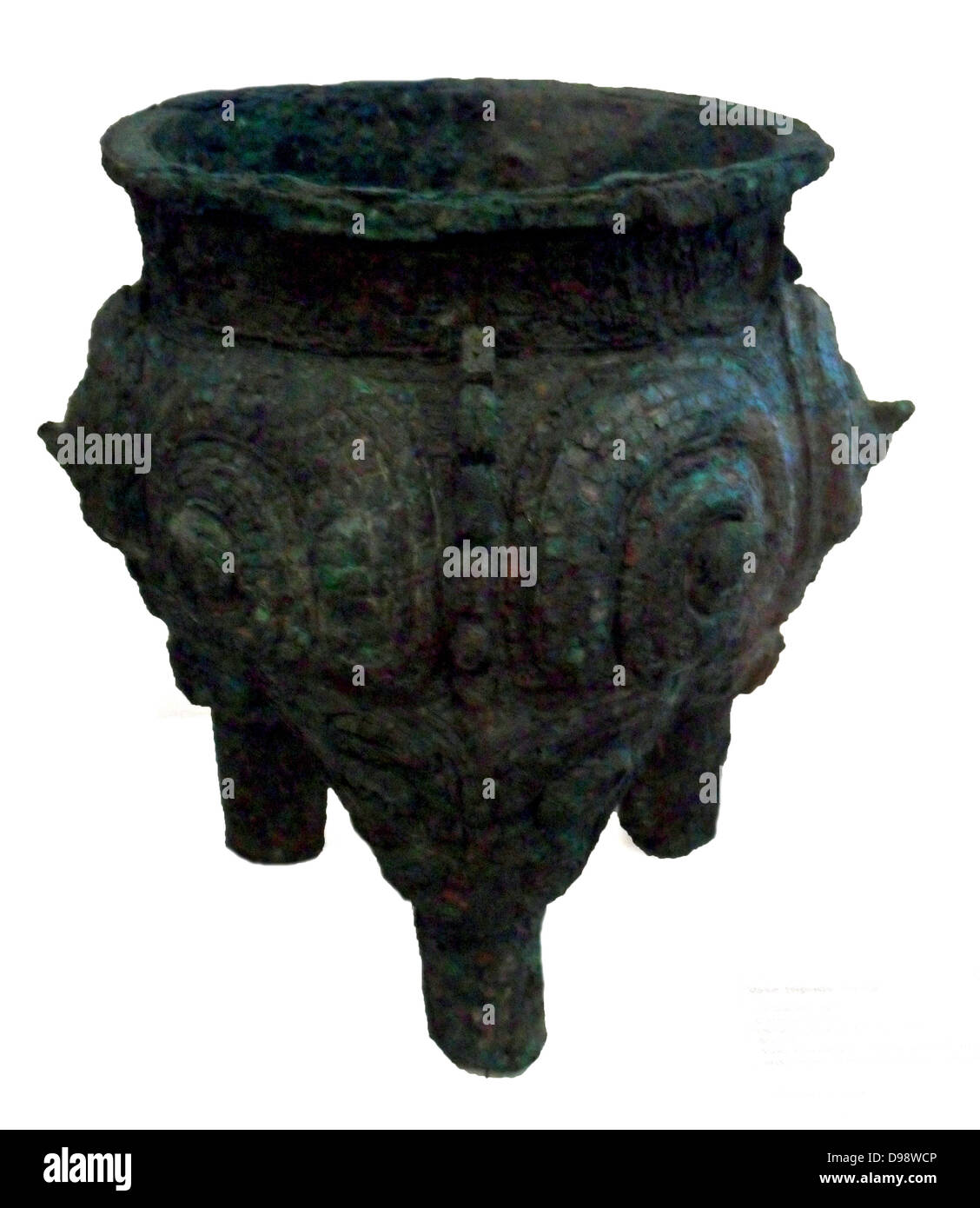 Cooking vessel. Shang dynasty (1765-1122 B.C) bronze; China Stock Photo ...
