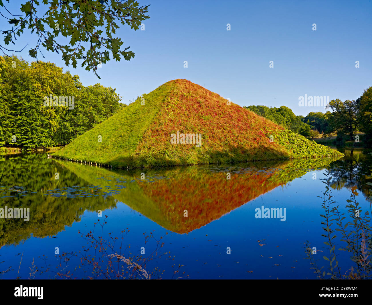 Grave pyramid in Branitz Park, Cottbus, Brandenburg, Germany Stock ...