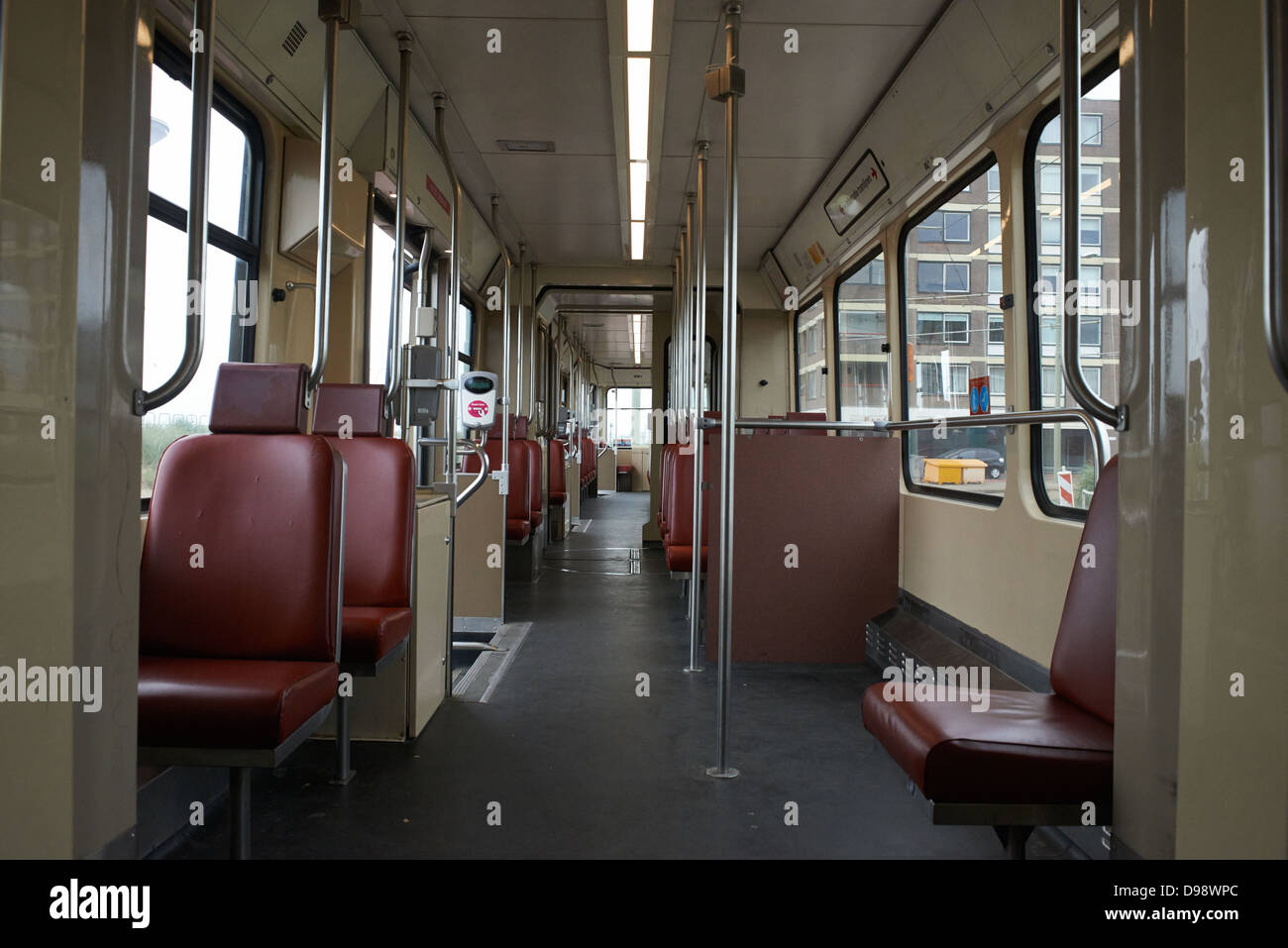 Interior of public tram in The Hague, The Netherlands, Holland Stock ...