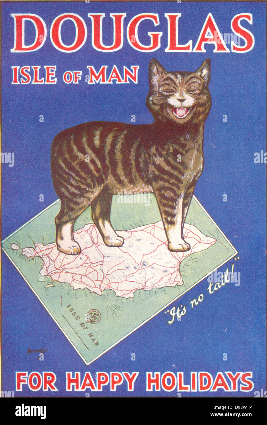 Vintage holiday advert isle of man hi-res stock photography and images ...